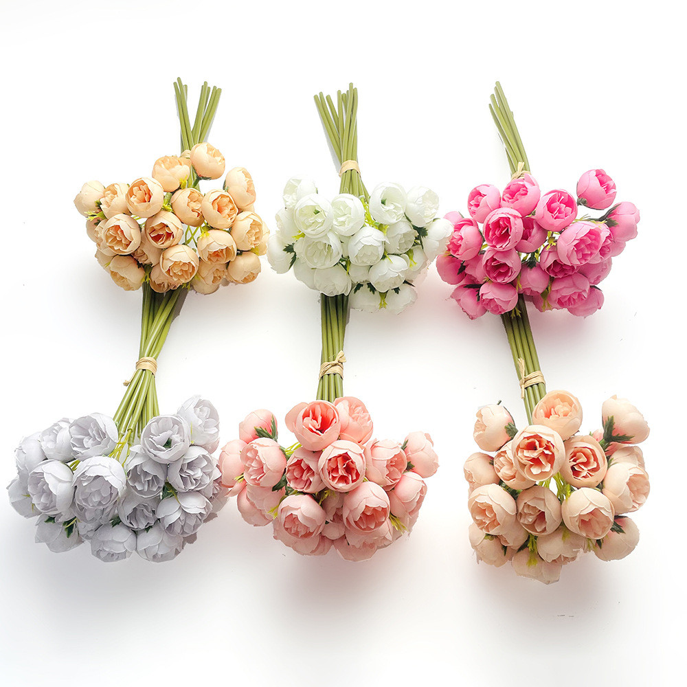 Jual Bunga Mawar Tea Rose Bunch Artificial Dekorasi Wedding Bunga ...