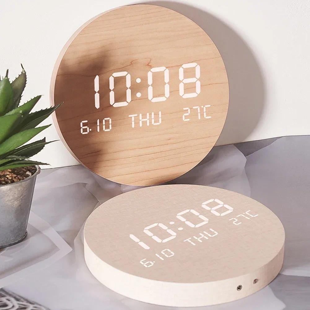 Jual LED Digital Wall Clocks Temperature Date Time Display Mute ...