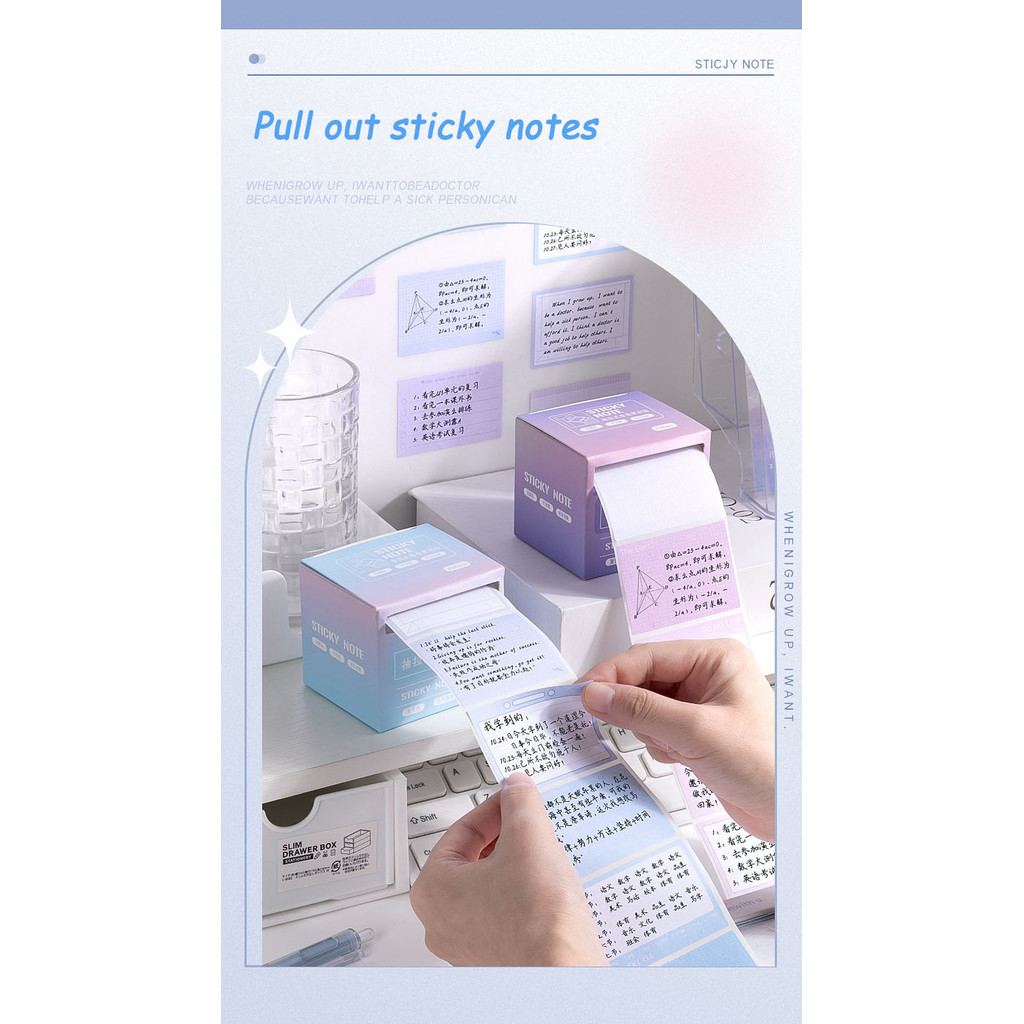 Jual Pull-out Post-it High Color Value Wrong Note Sticker Student Full ...