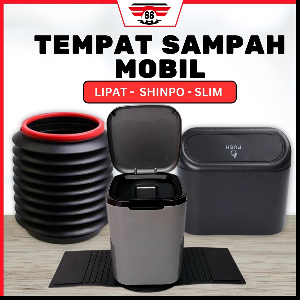 Jual Kotak Tempat Sampah Mobil Shinpo Slim Mini Tong Sampah Samping Lipat Car Magic Foldable ...