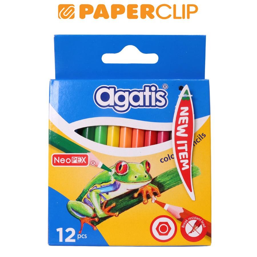 Jual PENSIL WARNA / PENCIL COLOR AGATIS NEOPEX 12C HALF (PENDEK ...