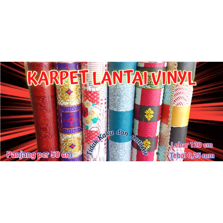 Jual Karpet Lantai Meja Plastik Vinyl Lebar 120cm x Panjang per 50cm meteran multifungsi perlak ...