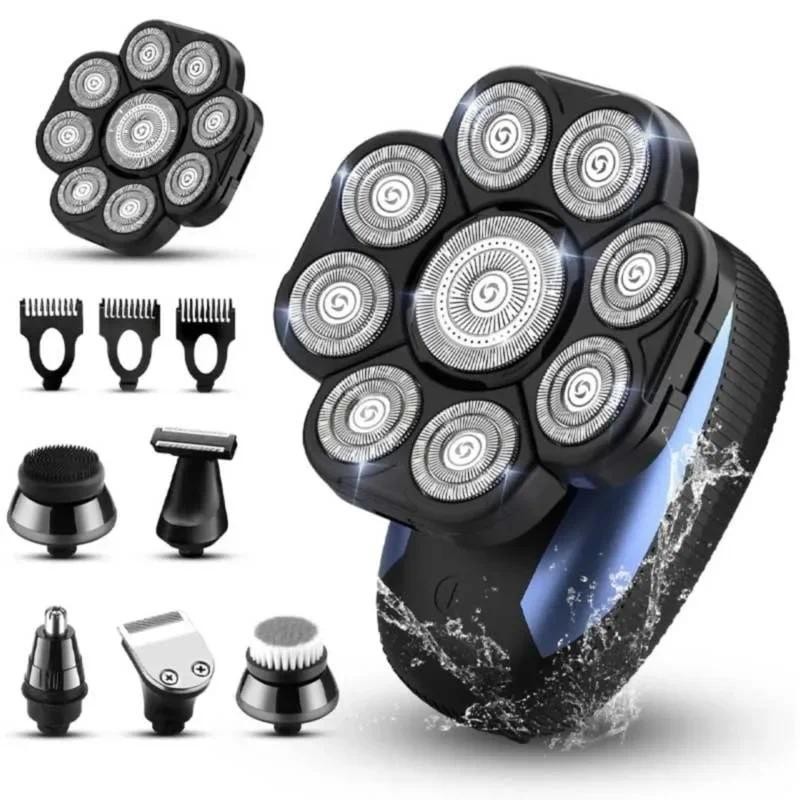 Jual Head Shavers for Bald Men 9D Electric Rotary Shaver ...