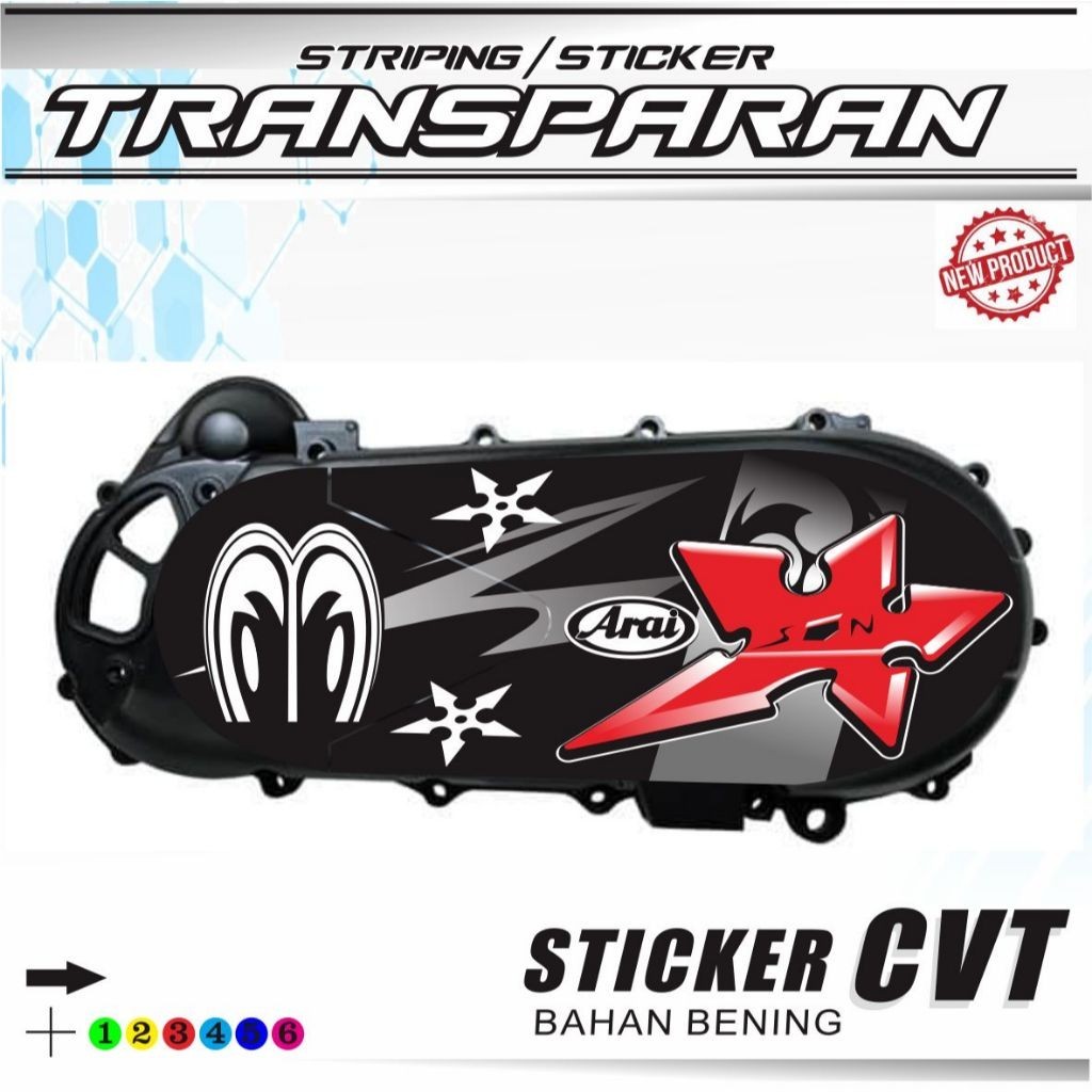 Jual BAK CVT STIKER / STICKER BAK CVT / VARIASI MOTIF ARAI BAK CVT ...