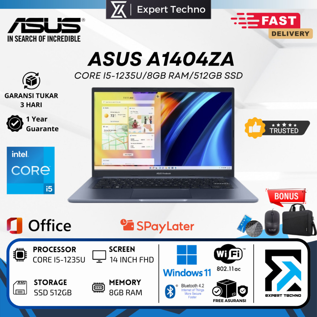Jual Asus Vivobook 14 A1404ZA Intel Core i5 1235U 16GB 512GB SSD 14 ...