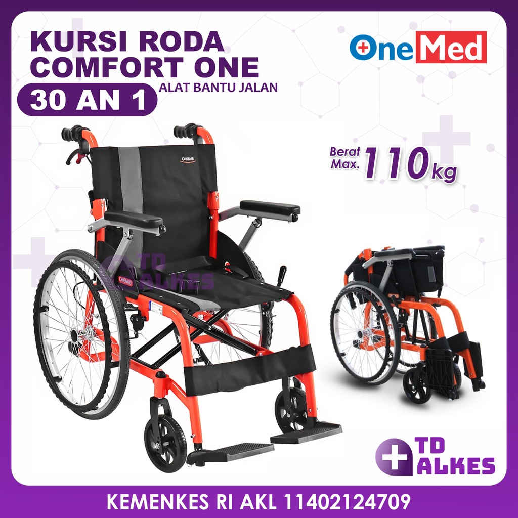 Jual Onemed Kursi Roda Comfort One 30 AN 1 Alat Bantu Jalan Rumah Sakit ...
