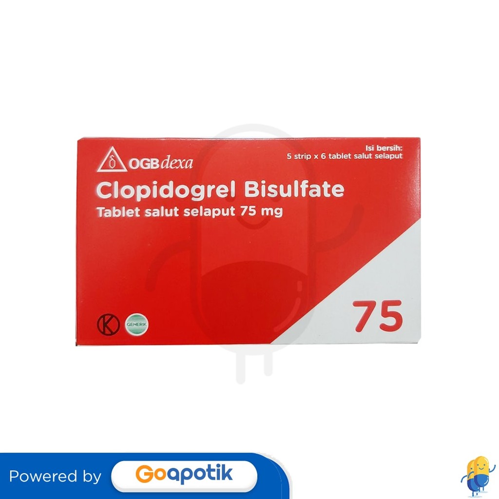 Jual Clopidogrel Ogb Dexa Medica 75 Mg Box 30 Tablet | Shopee Indonesia