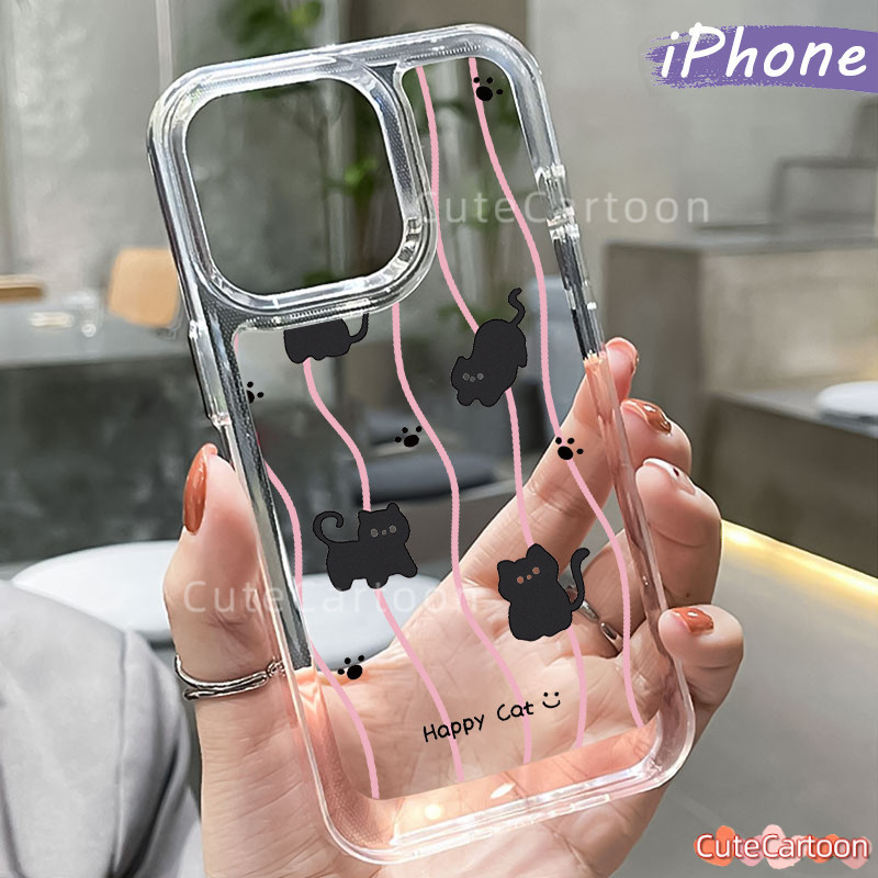 Jual Lucu Kucing-Hitam PC Case iPhone 13 15 11 12 14 Pro Max XR X Xs ...