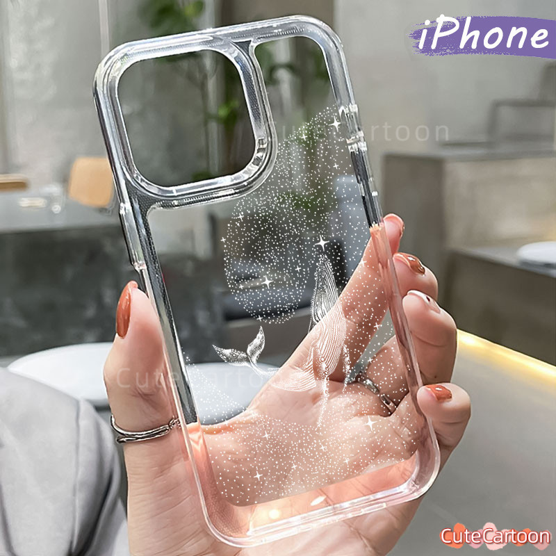 Jual Berkilau Whale motif Case iPhone 13 15 16 11 12 14 Pro Max XR X Xs ...
