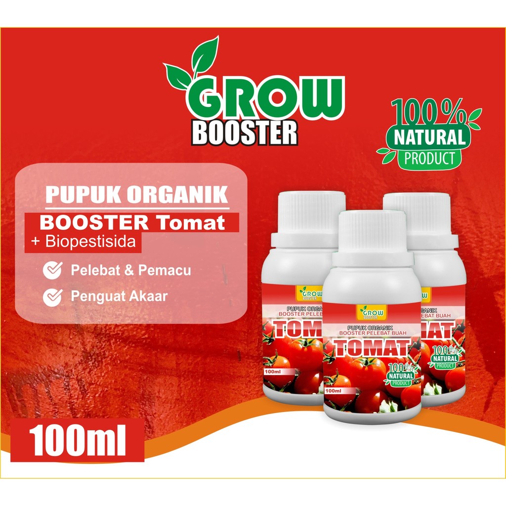 Jual pupuk organik cair tomat, booster tomat GrowBooster melebatkan, memaksimalkan hasil panen ...