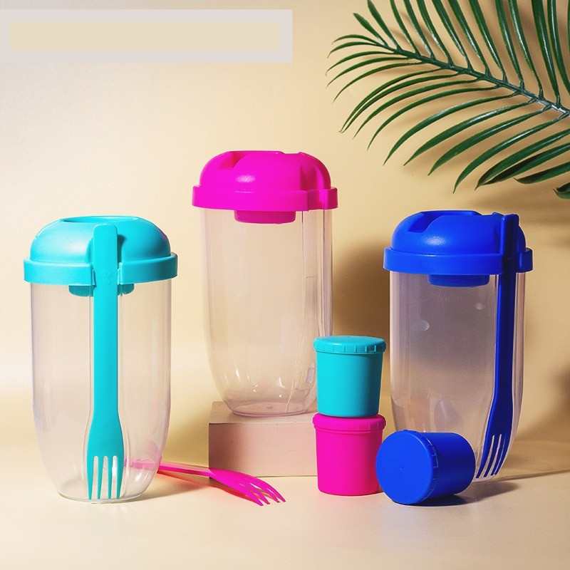 Jual Yamata Botol Cup Salad Cup Makan Buah Sayur + Garpu Tutup ...