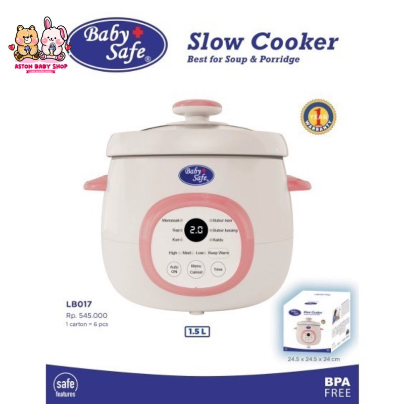Jual Babysafe Slow Cooker LB017 LB017B Baby Safe Slow Cooker MPASI ...