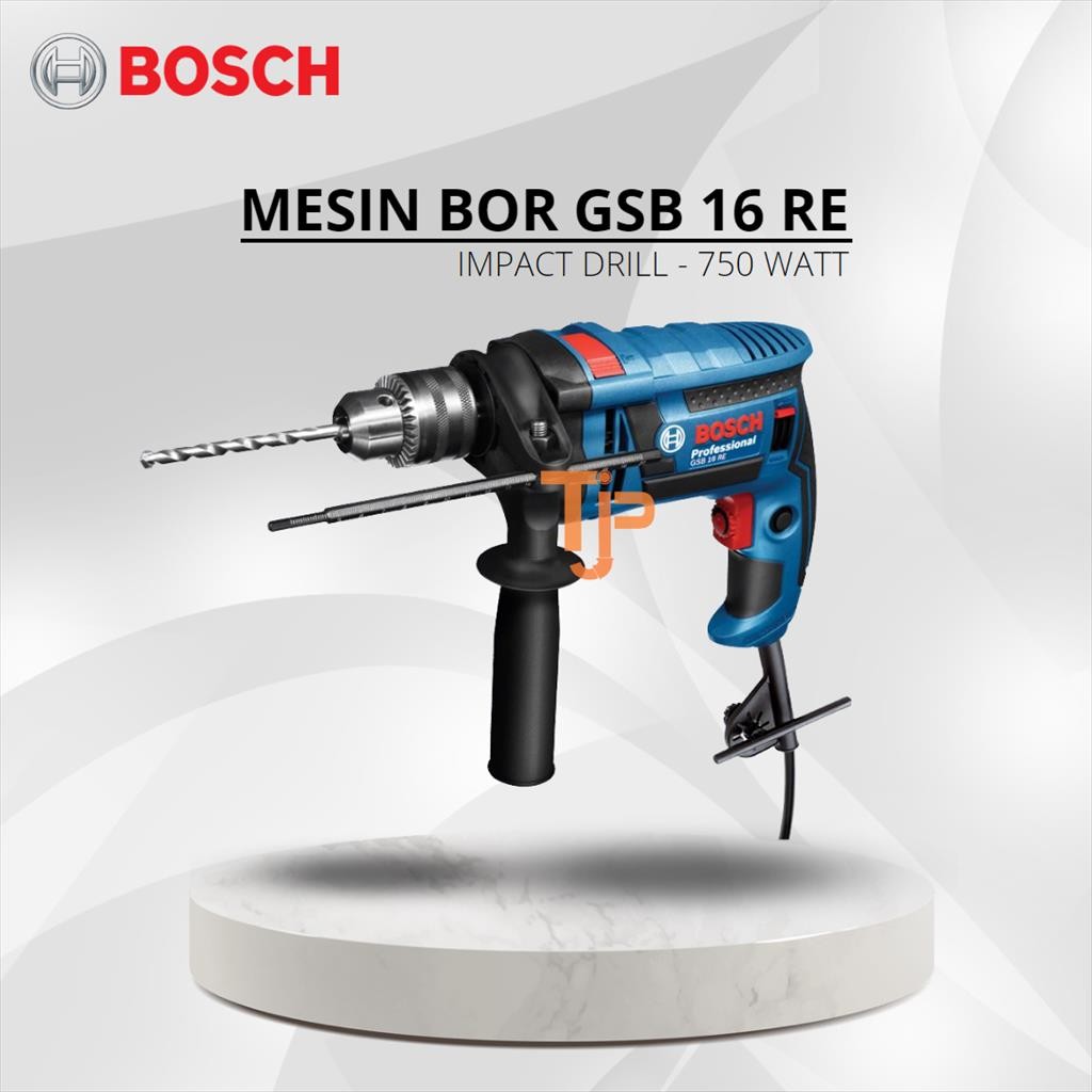 Jual BOSCH MESIN BOR GSB 16 RE IMPACT DRILL 750 W PN.06012281K1 ...