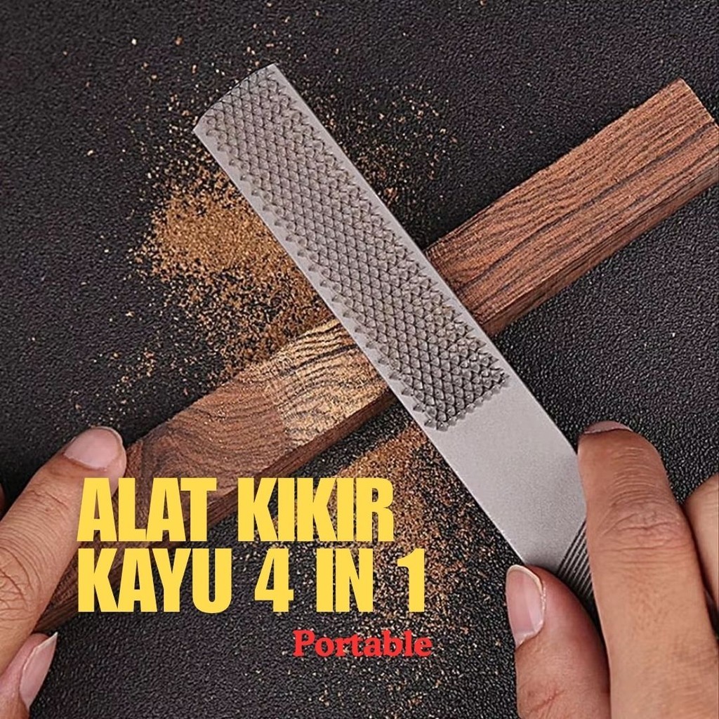 Jual Alat Kikir Kayu 4 in 1 Portable Datar Halus Kasar Baja Metal Steel ...