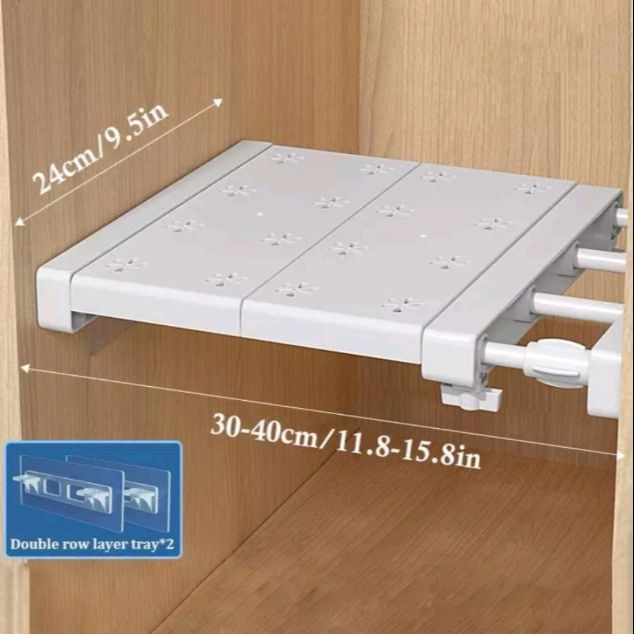 Jual Adjustable Storage Shelf Separator 30-40cm Sekat Pembatas Rak ...