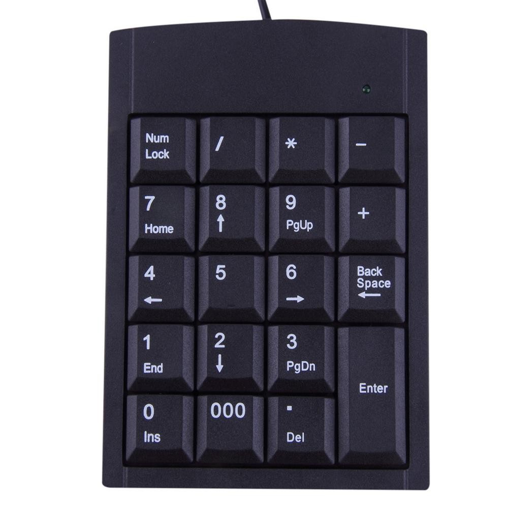 Jual Mini USB Keyboard USB Wired Numeric Keyboard Keypad Adapter 19 ...