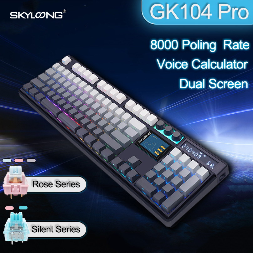 Jual SKYLOONG GK104 Pro Full-Size 3-Mode Wireless Mechanical Keyboard ...