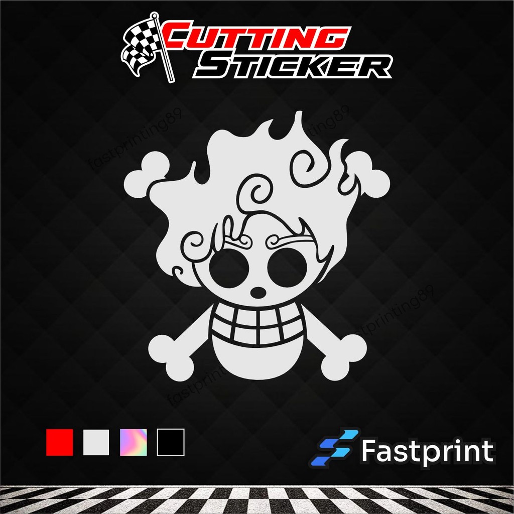 Jual CUTTING STICKER LOGO ONE PIECE MONKEY D. LUFFY l SUN GOD NIKA ...
