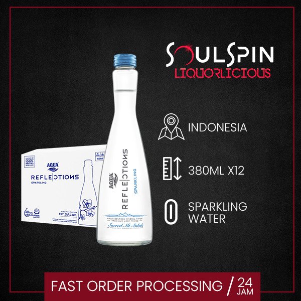 Jual Aqua Reflections Sparkling Mineral Water 380ml [ Dus isi 12 Botol ] Khusus Instan - Only ...