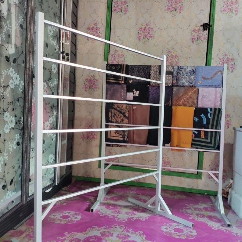 Jual SEY83 RAK SUSUN DISPLAY jualan kerudung pipa PVC/jilbab/Hijab/ Rak ...