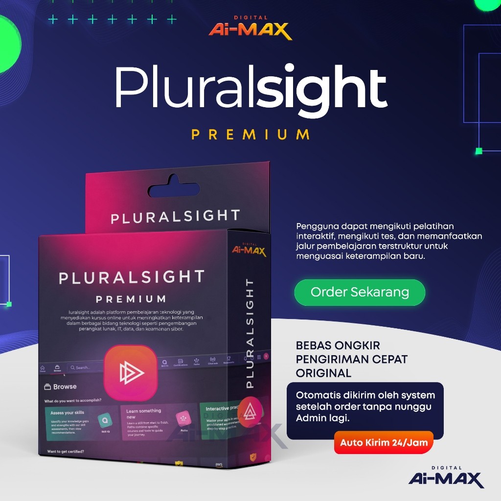 Jual [] PLURALSIGHT PRO+ | Platform Belajar IT & Tech Skills | Sertifikasi Global 24/7 ...