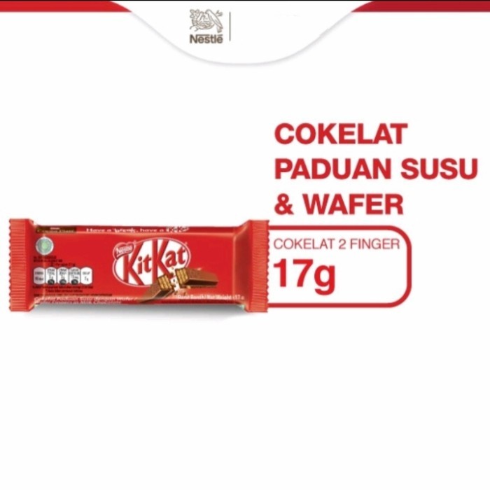 Jual Nestle - KitKat Coklat Wafer 2 Fingers Original - 17gr | Shopee ...