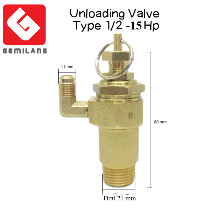 Jual Unloading Valve Kompresor type 1/2 hp - 15 hp Atau Pengaman ...