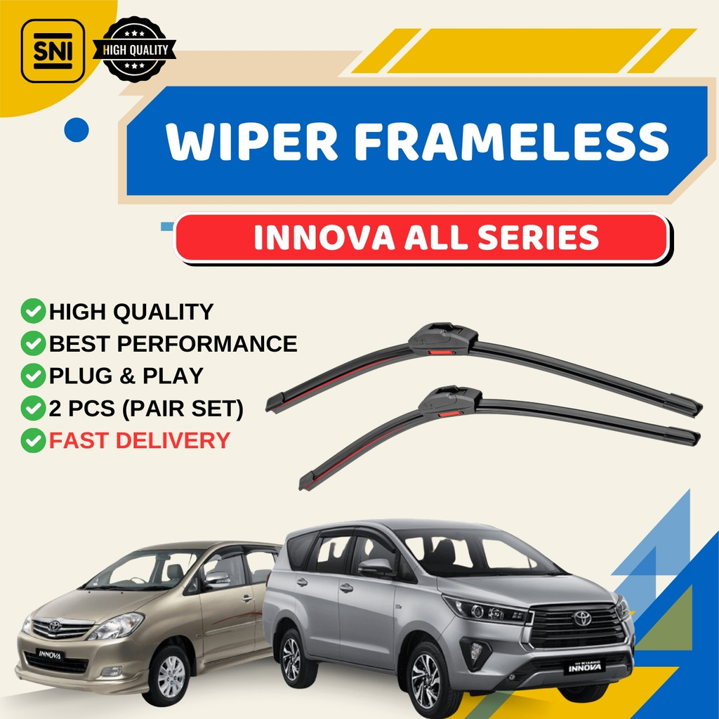 Jual INNOVA Wiper Mobil Innova ALL SERIES & YEARS Kaca Wiper Dual Quad ...