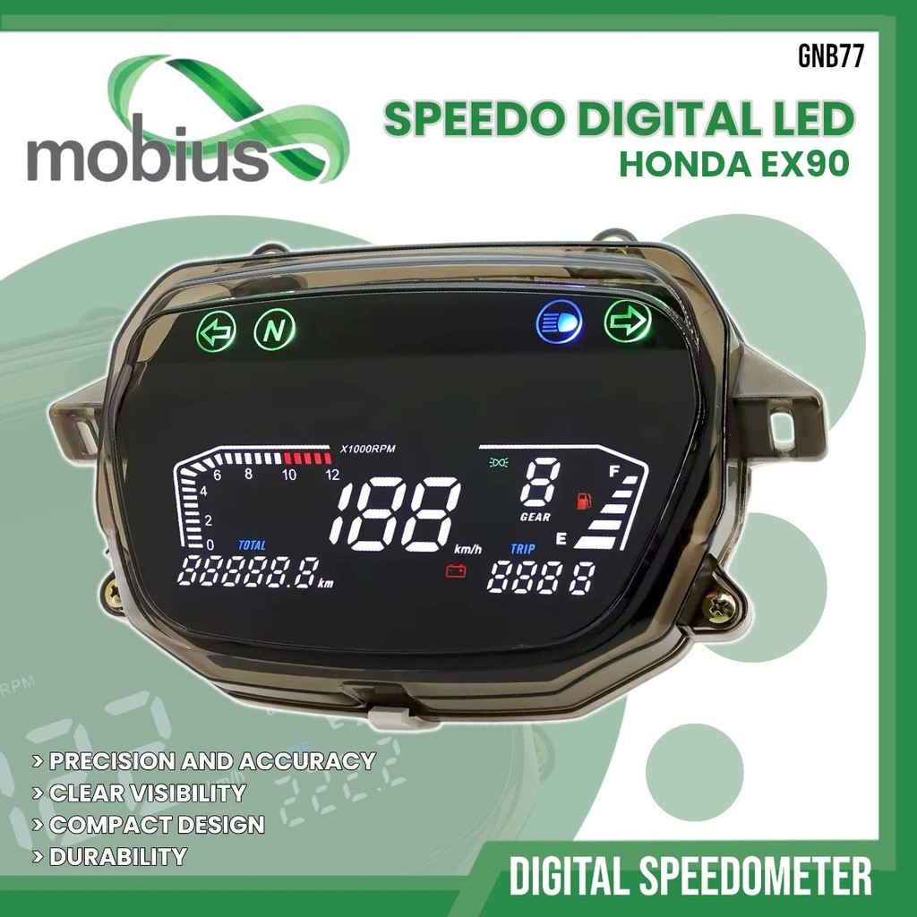 Jual BM Speedometer/Spido Motor Digital LED HONDA ASTREA GRAND EX90 ...