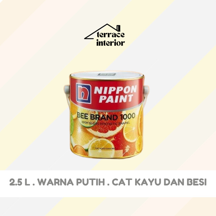 Jual Cat Kayu dan Besi Nippon Paint Bee Brand 1000 Warna Putih 2.5 L | Shopee Indonesia