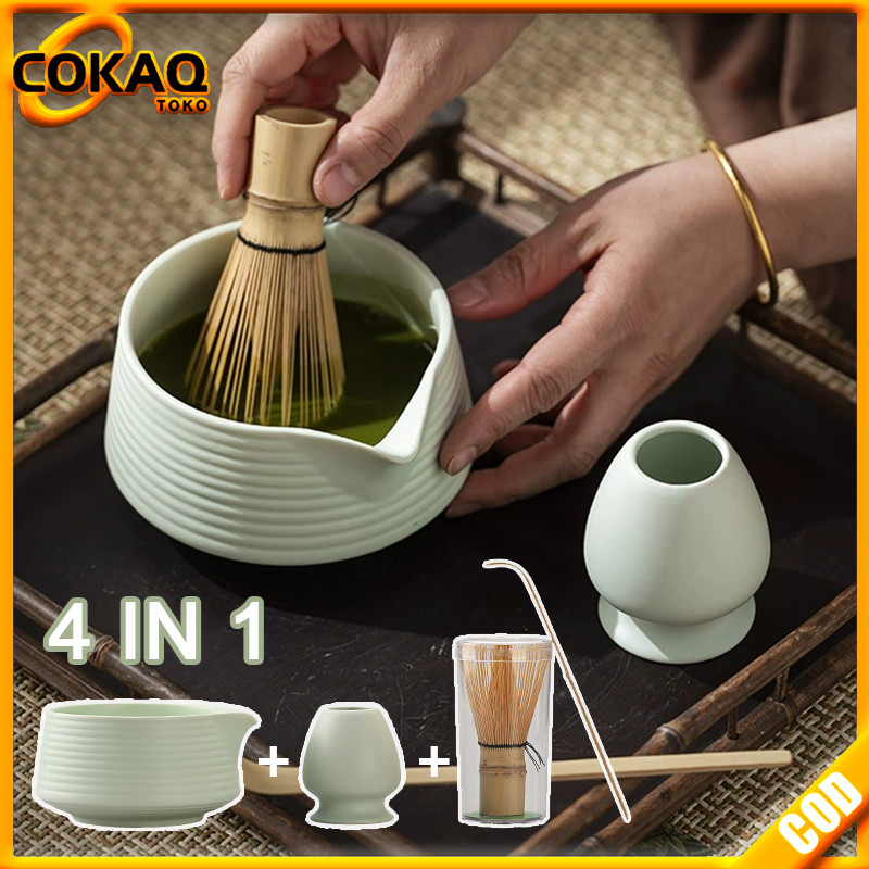 Jual COKAQ 4 IN 1 Hadiah Matcha Pengaduk Matcha Bambu Paket Lengkap ...
