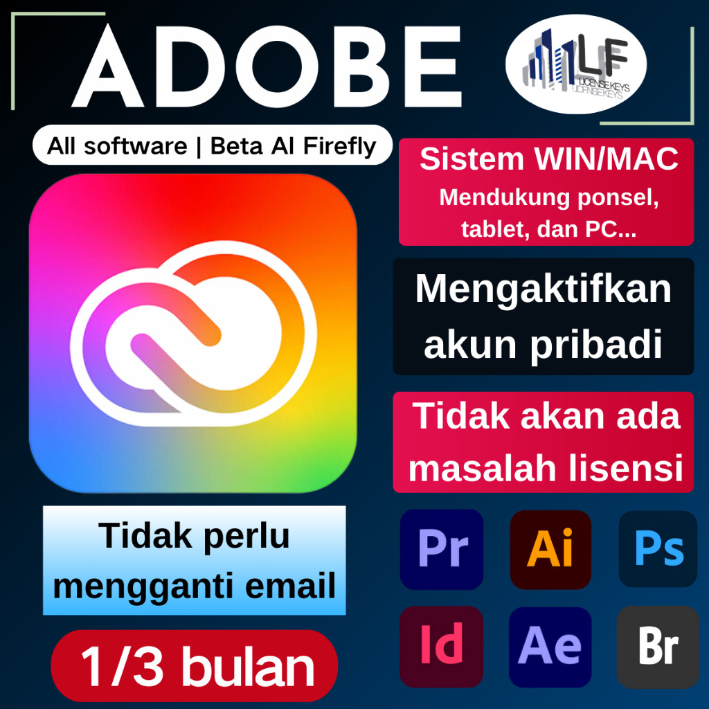 Jual Ad0ebe Creative Cloud Beta AI Firefly 1-3 bulan | Shopee Indonesia