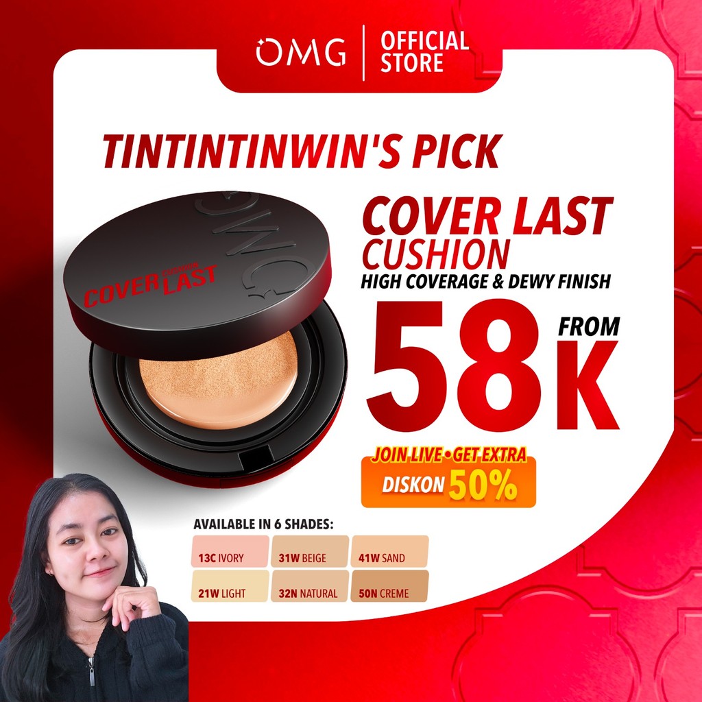 Jual [TINTINTINWIN'S PICKS] OMG Oh My Glam Coverlast Cushion 15g ...