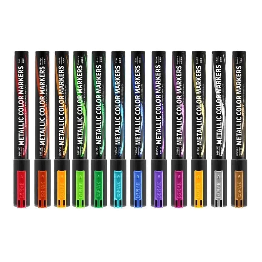 Jual DSPIAE MKA 12 Colors Super Metallic Color Markers for Gundam Mecha ...