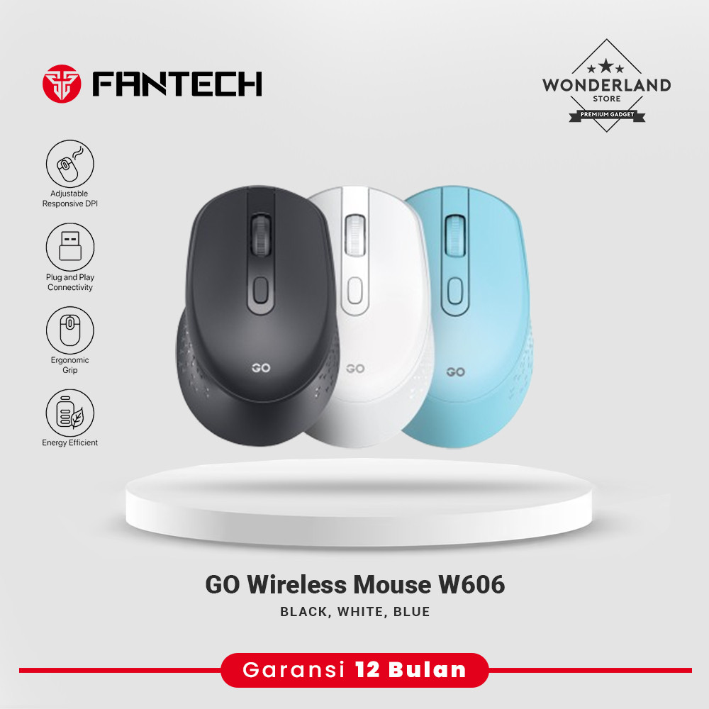 Jual Fantech GO Wireless Mouse W603 W606 W608 2.4Ghz 1600 DPI Optical Tracking - Wonderland ...