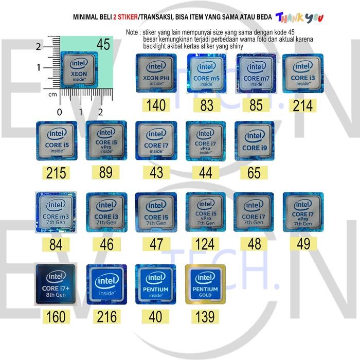 Jual Sticker Logo Intel Inside Pentium Core i3 i5 i7 vPro Skylake Kaby ...