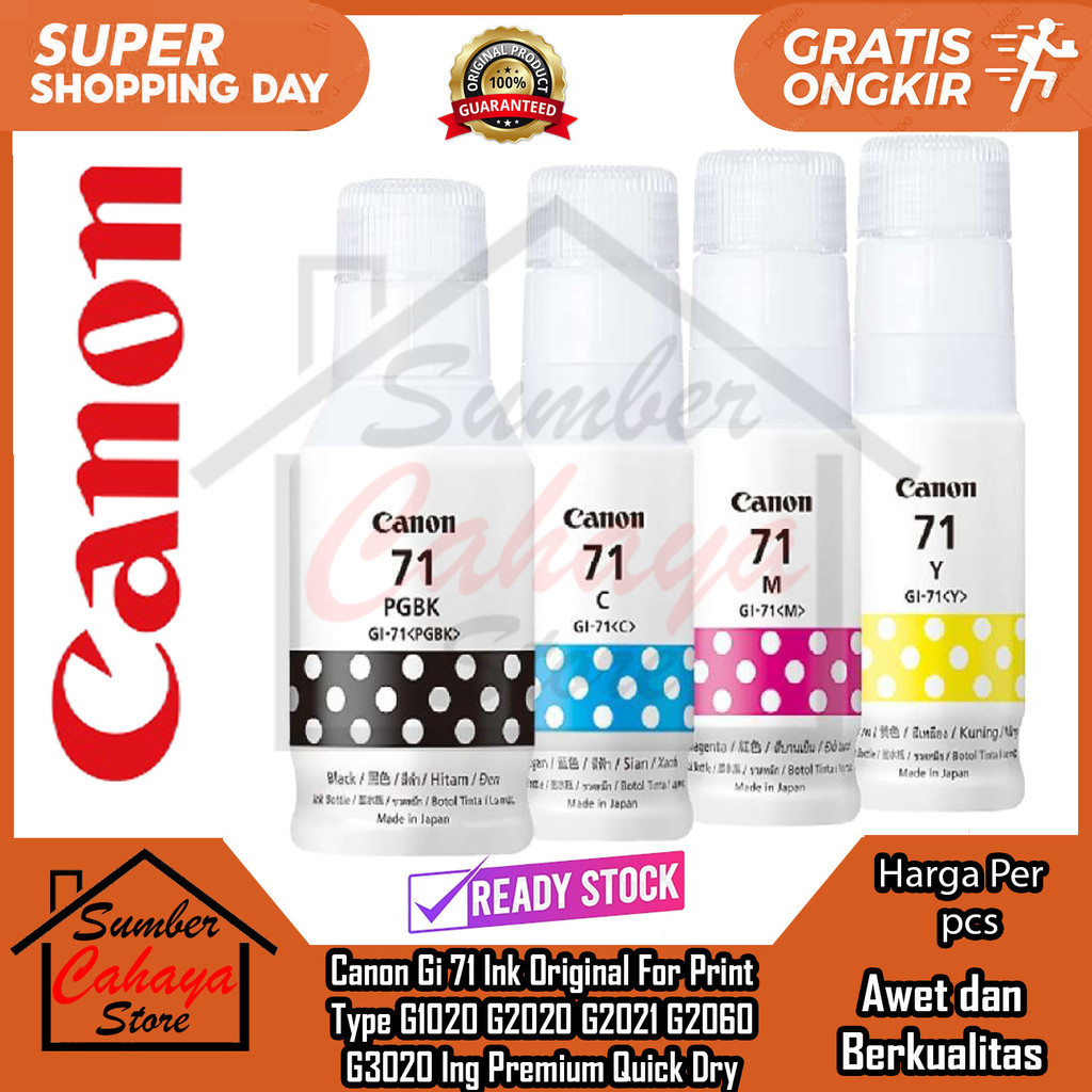 Jual Canon Gi 71 For Infus Cair G2060 G3060 Ori Original Botol Refil ...