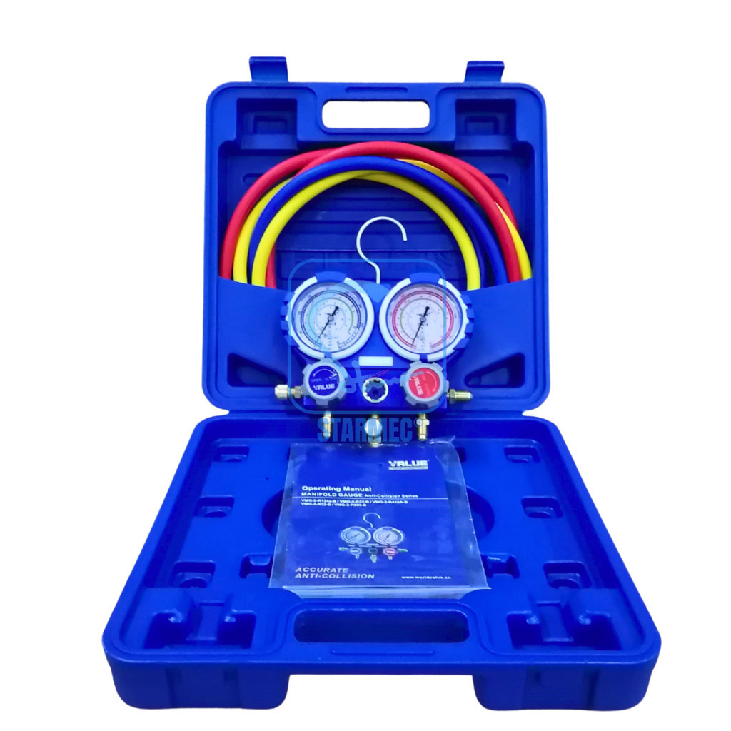 Jual Manifold AC Value R32 R410 Double Gauge Box VMG-2-R410-B | Shopee ...