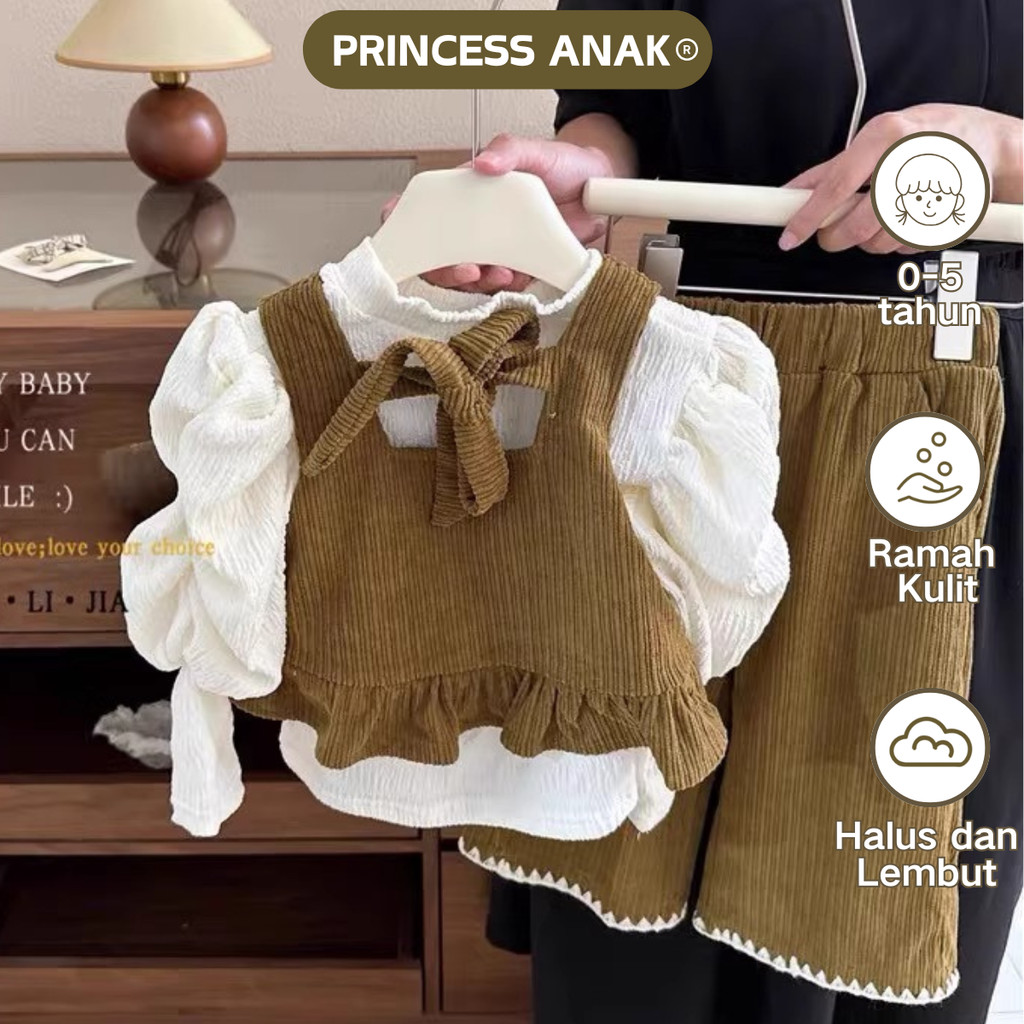 Jual [PRINCESS ANAK] 0-4Tahun Setelan style Anak Perempuan Atasan Rompi ...