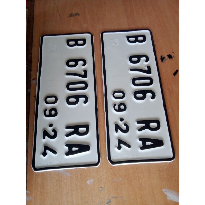 Jual plat nomor motor harga sudah sepasang depan belakang terbaru By ...