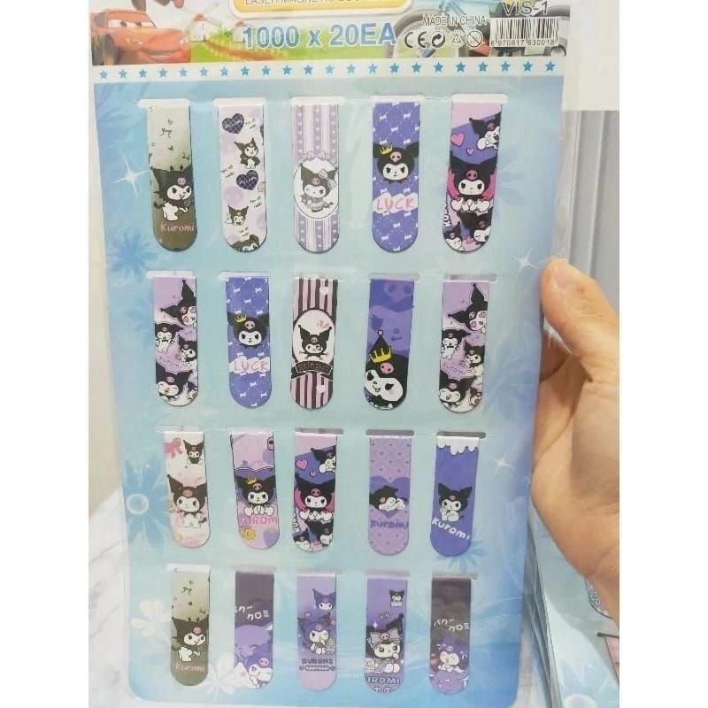Jual COD PEMBATAS BUKU ISI 20 PCS/STIK NOT MAGNET KARAKTER ANAK-ANAK ...