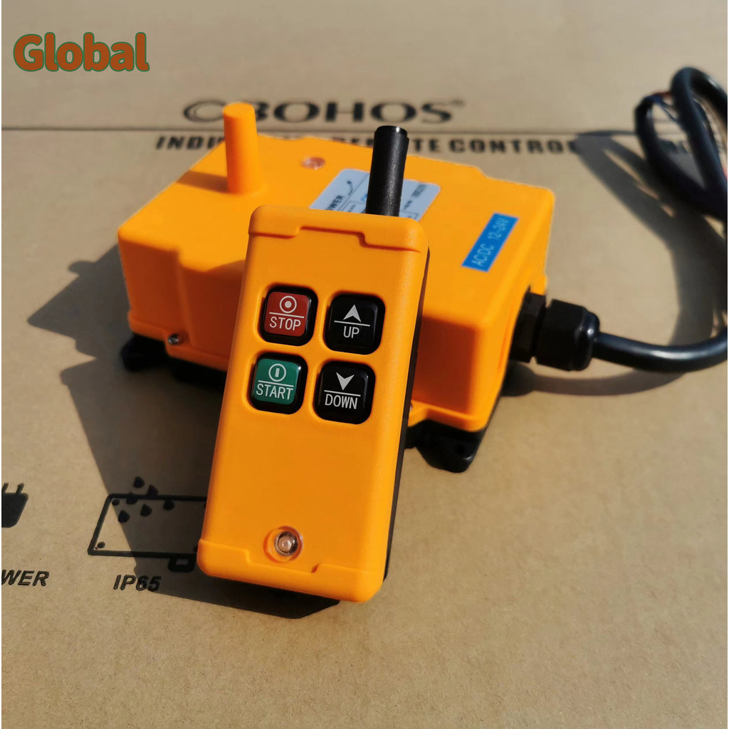 Jual HS-4 OBOHOS 2 buttons singIe speed industrial Wireless Radio Crane Remote Control switches ...