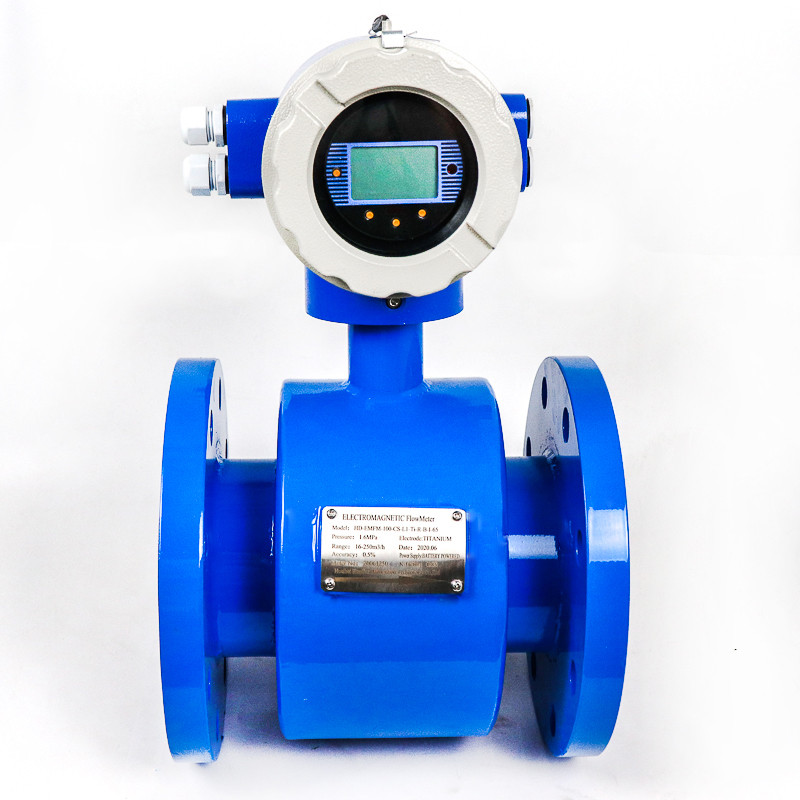 Jual High accuracy 0.5% electromagnetic flow meter for wastewater seawater 4-20ma output ...
