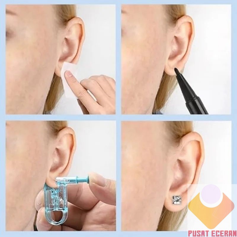 Jual tindik telinga steril 1x pakai disposeable ear piercing jarum ...