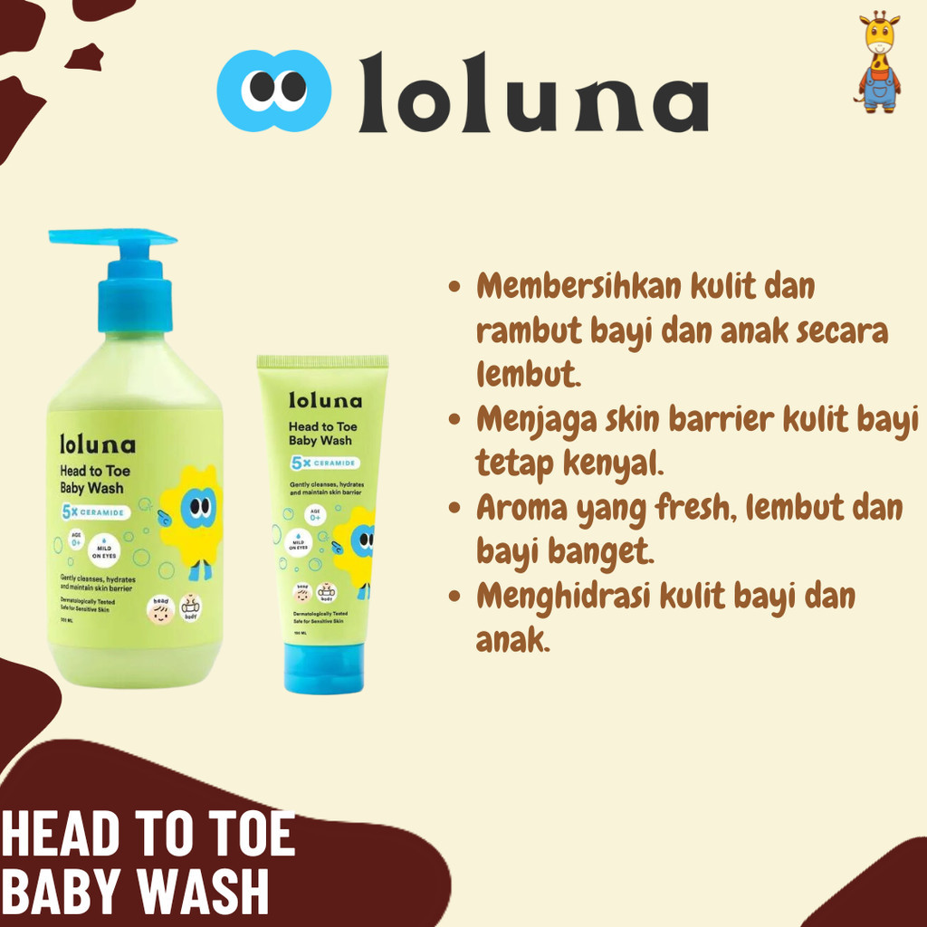 Jual Loluna Head to Toe Baby Wash - Sabun Sampo Untuk Perawatan Kulit Bayi dan Anak | Shopee ...