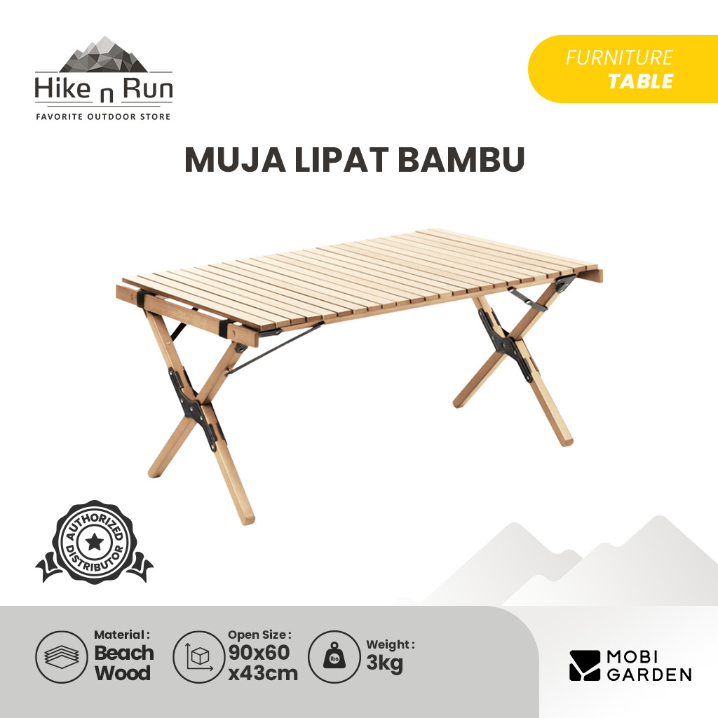 Jual Mobi Garden Meja Lipat NX21665015 Yunrui Wood Roll Folding Table ...