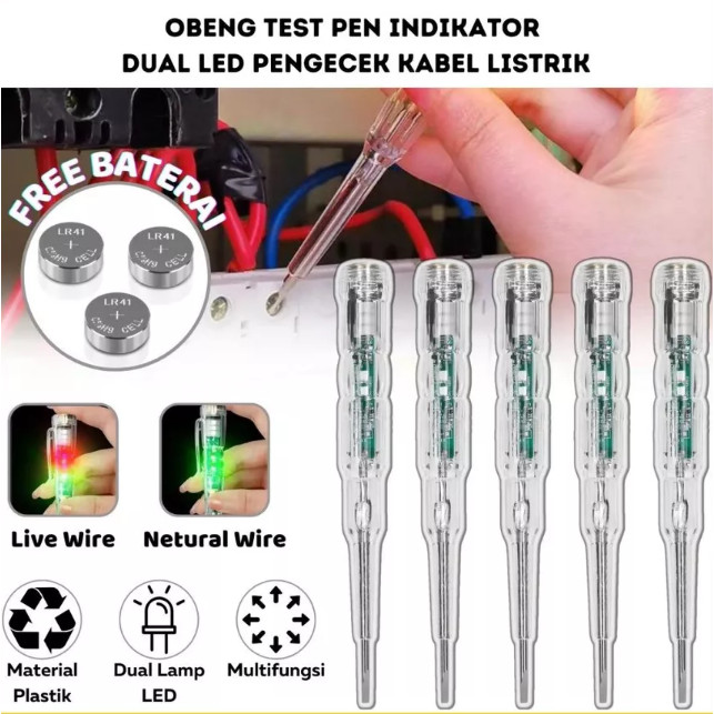 Jual SENSOR LED TEST PEN / OBENG Minus / Test Listrik Tespen TESTPEN ...
