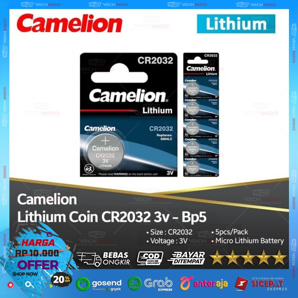 Jual Baterai / Battery / Bateray / Batray / Batre CMOS CR2032 - CR-2032 | 3V Camelion Original ...