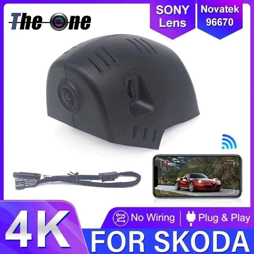 Jual 4K Wifi 3840*2160 Car DVR Dash Cam Camera Video Recorder for Skoda ...