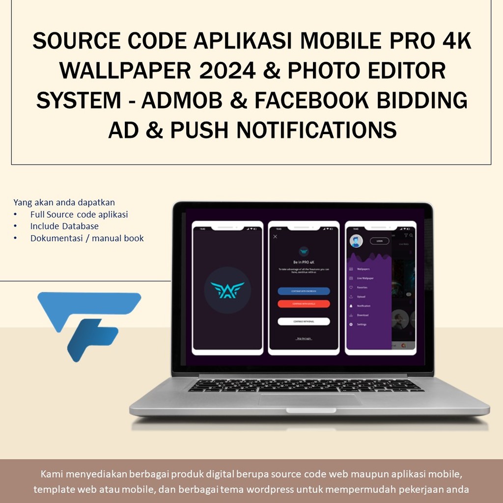 Jual SOURCE CODE APLIKASI MOBILE PRO 4K WALLPAPER 2024 & PHOTO EDITOR SYSTEM - ADMOB & FACEBOOK ...